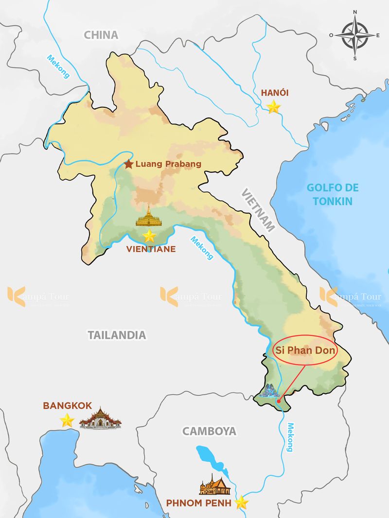 Si Phan Don o 4000 Islas, el paraíso de paz en Sur de Laos